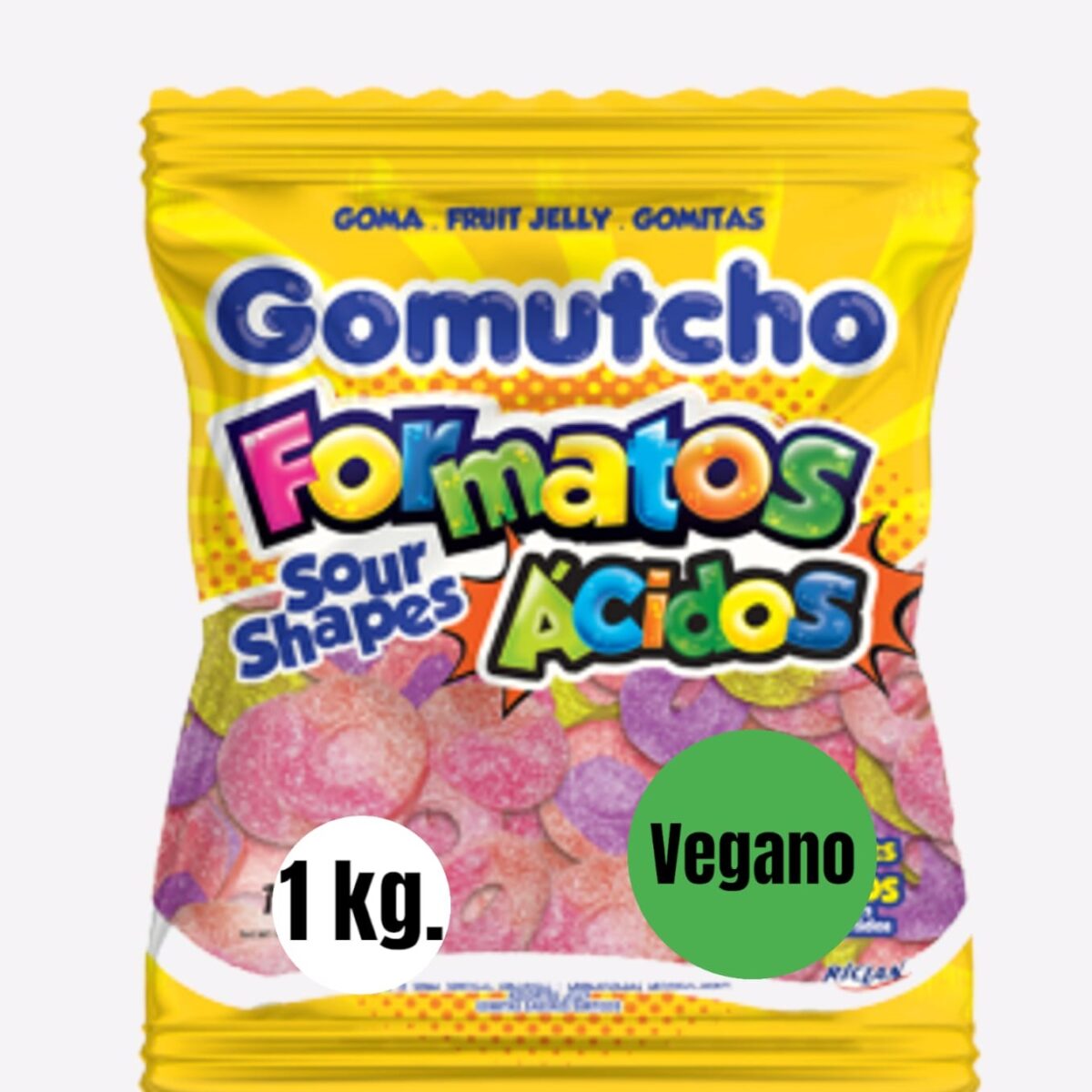 GOMUTCHO - GUSANOS ÁCIDOS SURTIDOS VEGANOS - FRUTOS SECOS EN TU PUERTA
